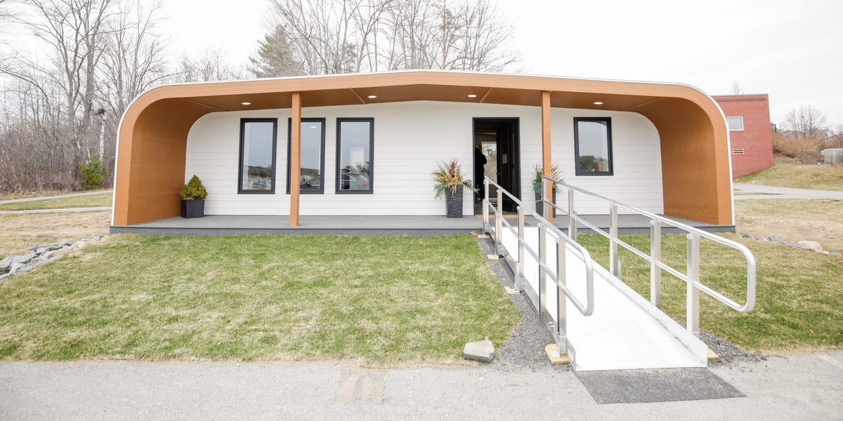 See inside a 600-square-foot 3D-printed tiny home in Maine made of ...