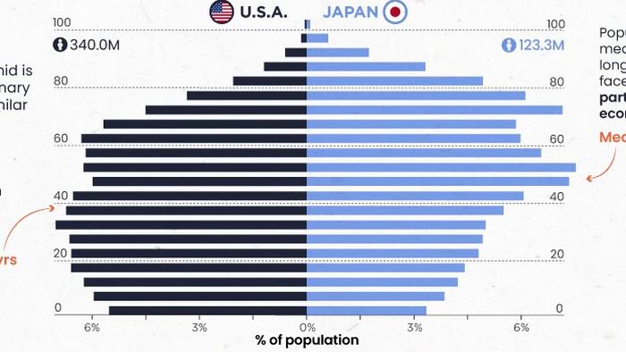 Comparing Population Pyramids Around The World | The Markets Café