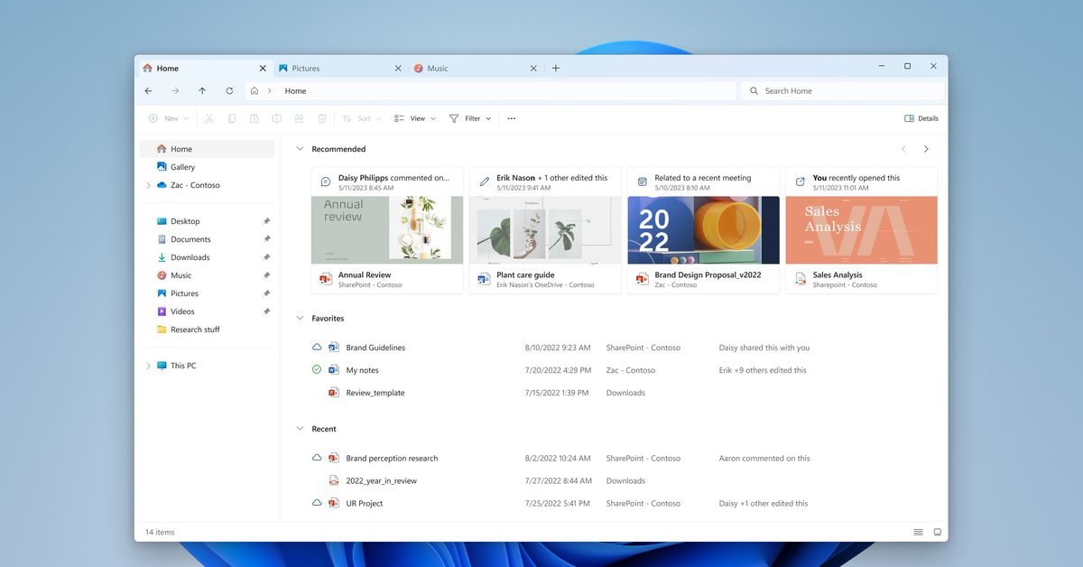 Windows 11’s modern File Explorer UI and RGB lighting controls head to ...