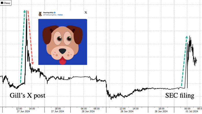 Chewy Shares Spike Again. Roaring Kitty Reveals $245 Million Position ...
