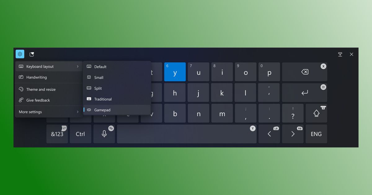 Windows 11’s new gamepad keyboard lets you type with an Xbox controller ... Windows 11’s new gamepad keyboard lets you type with an Xbox controller ...