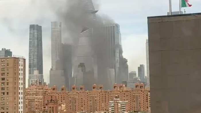 Fire Erupts Atop 44-Story Skyscraper In Midtown Manhattan | The Markets ...