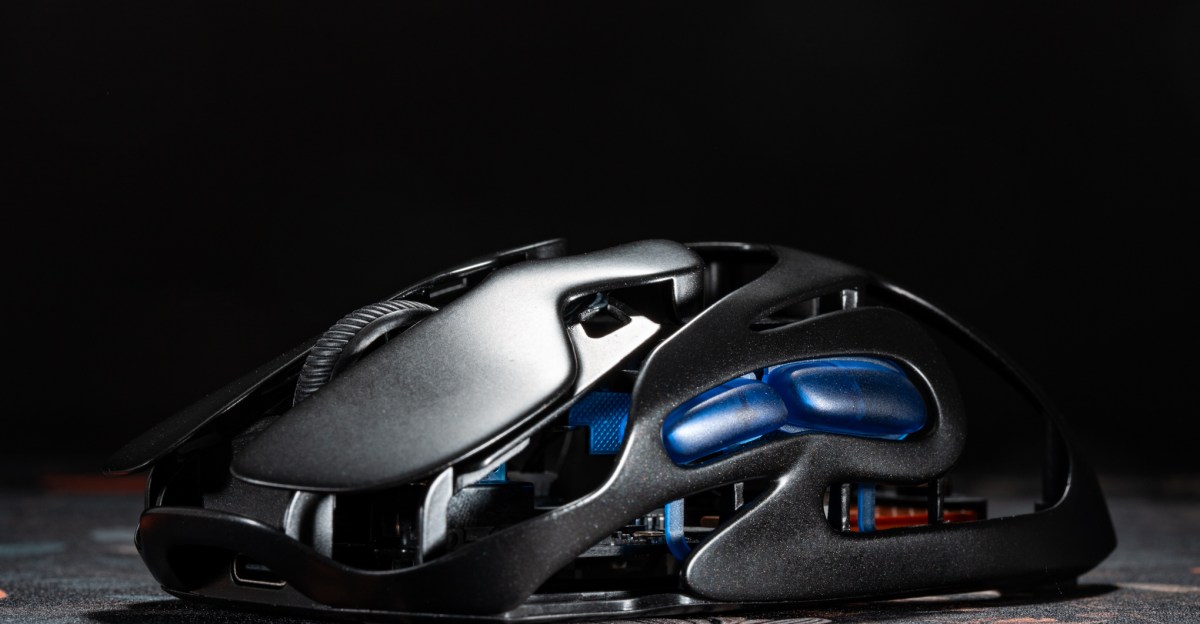This gaming mouse has a striking skeletonized design and hot-swap ...